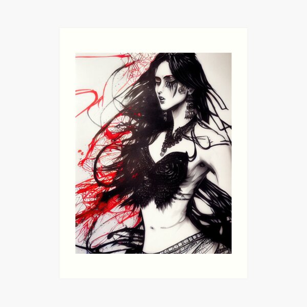 Dark Fantasy Girl Art Print For Sale By Shadow Spectrum Redbubble