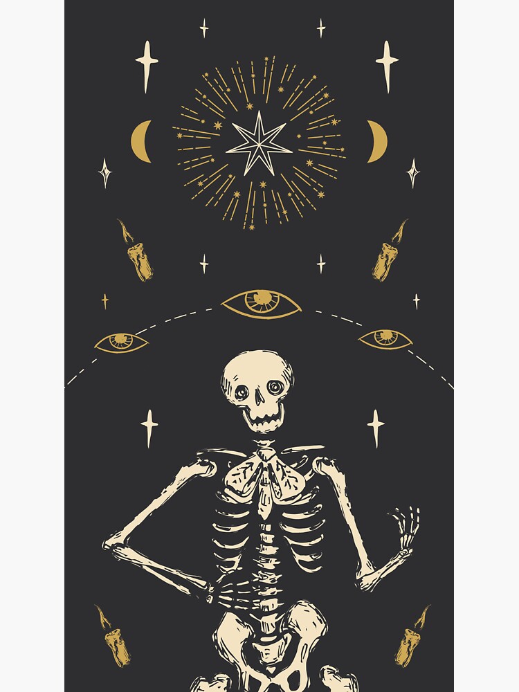 "Divine Skeleton" Sticker for Sale by AllSeeingArt | Redbubble