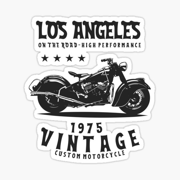"Los angeles - custom vintage motorcycle" Sticker for Sale by ...