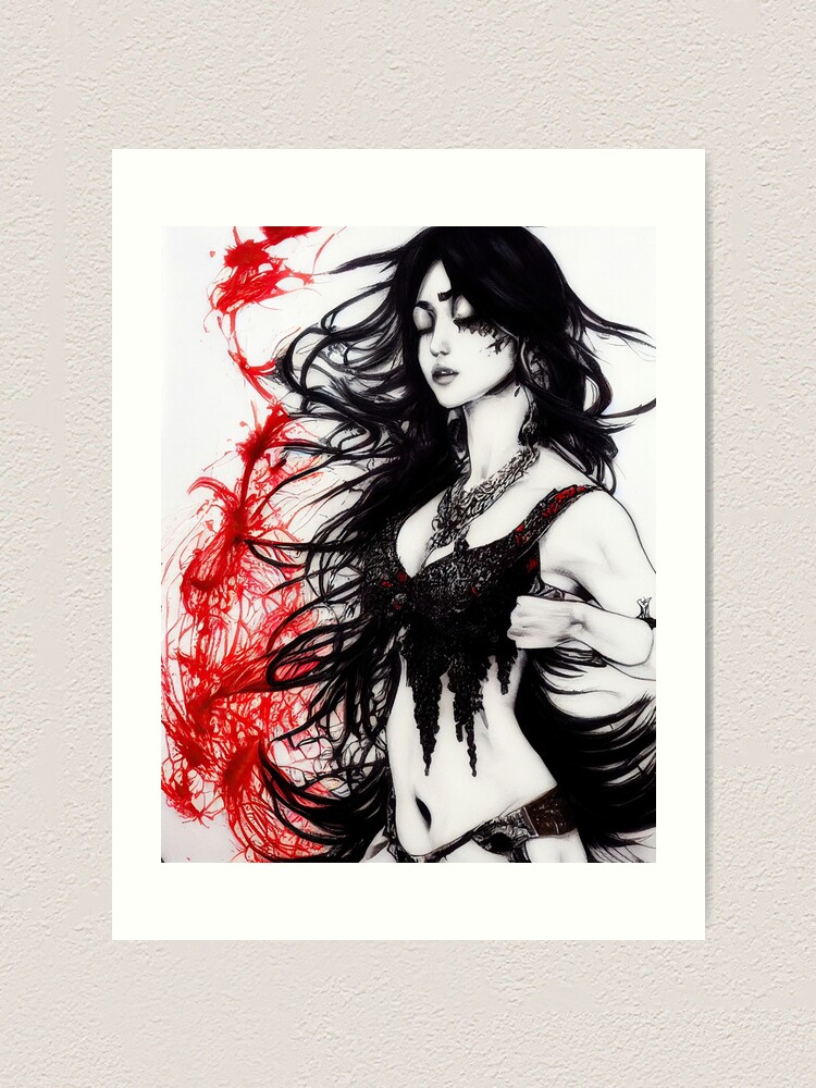 Dark Fantasy Girl Art Print For Sale By Shadow Spectrum Redbubble