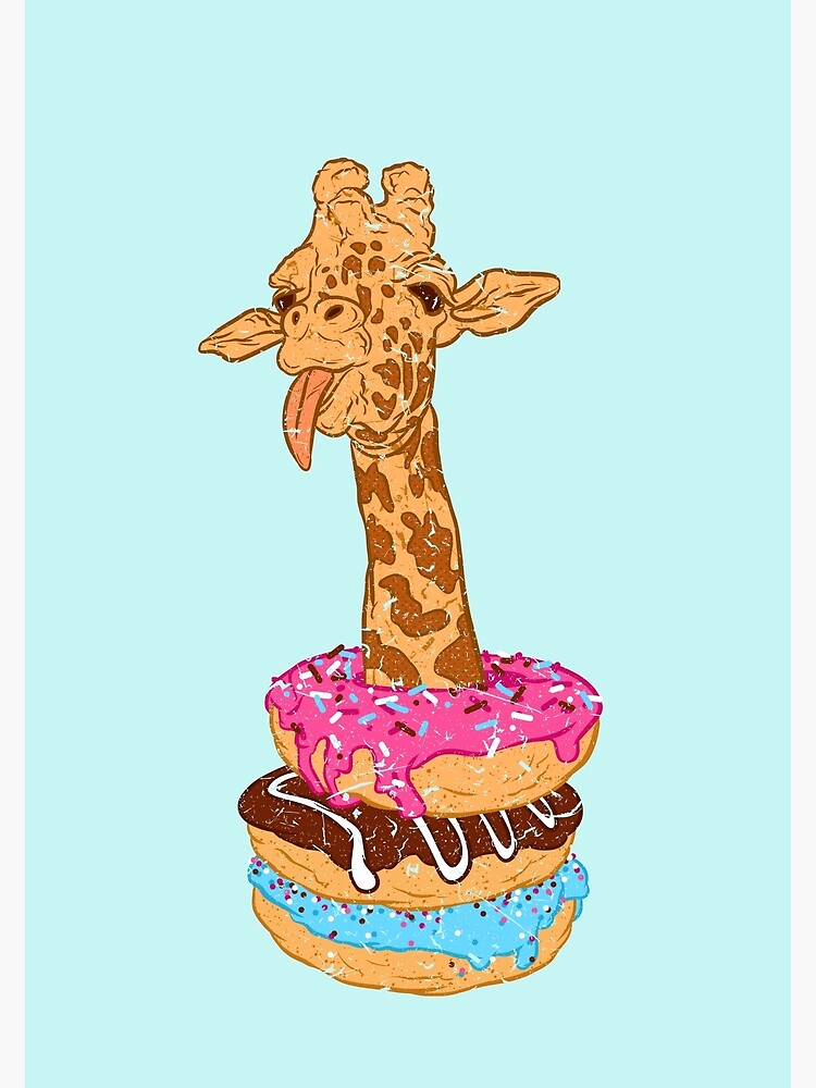 "Donuts giraffe" Poster for Sale by Chuvardina | Redbubble