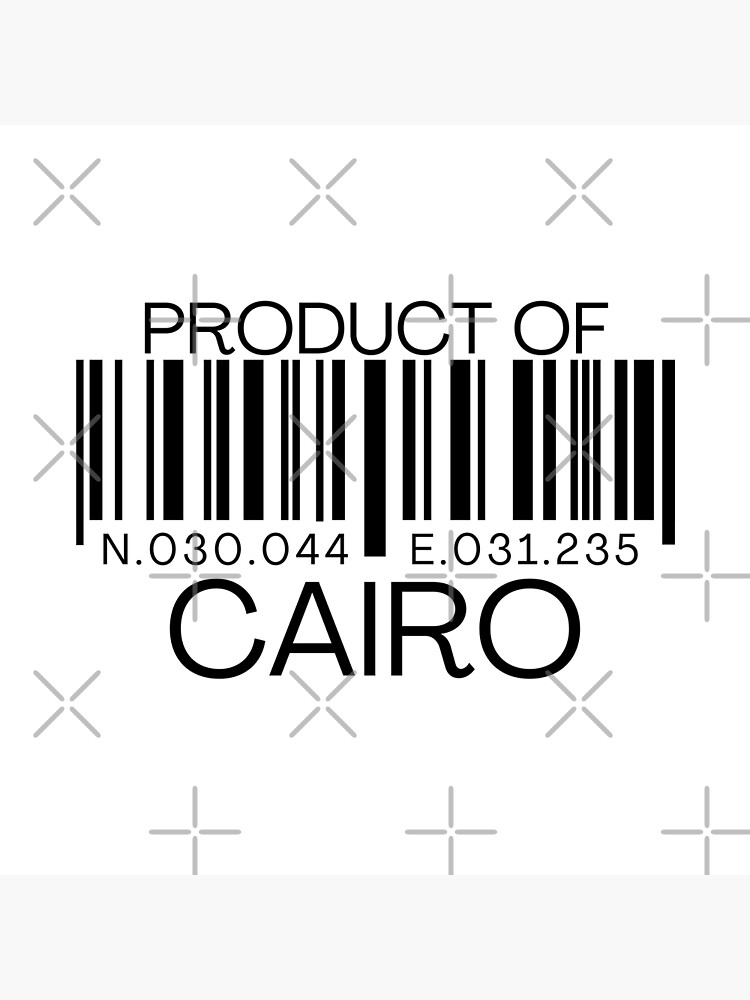 "Cairo Barcode with Latitude and Longitude Coordinate | Egypt, Africa ...