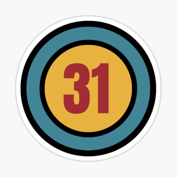"The Number 31 - thirty one - thirty first - 31st" Sticker for Sale by ...
