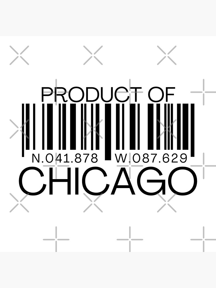 "Chicago Barcode with Latitude and Longitude Coordinates | Illinois ...
