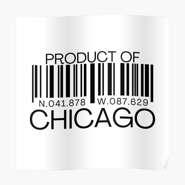 "Chicago Barcode with Latitude and Longitude Coordinates | Illinois ...