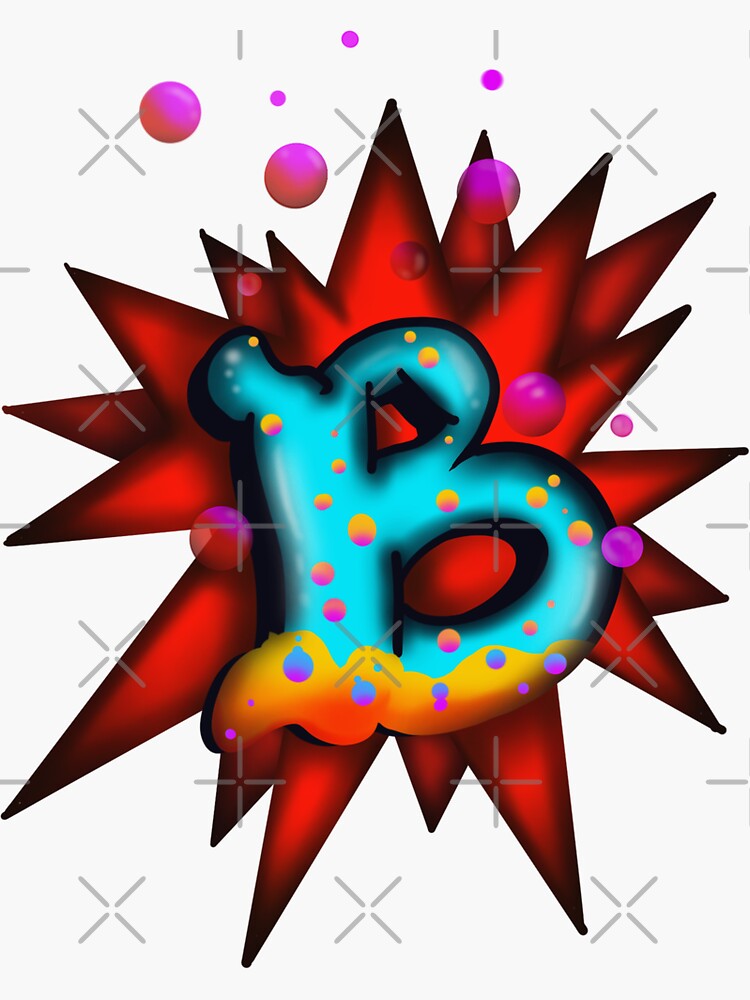 "PoshGIT 2, Bubble B, Bubbles, Alphabet, Letter B, Spikes, Red ...