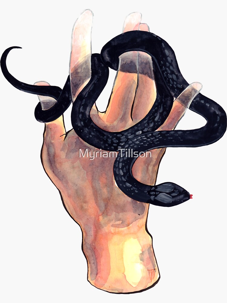 "Black Snake " Sticker for Sale by MyriamTillson | Redbubble