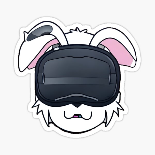 "Metaverse Rabbit in VR" Sticker for Sale by Digital-Davinci | Redbubble