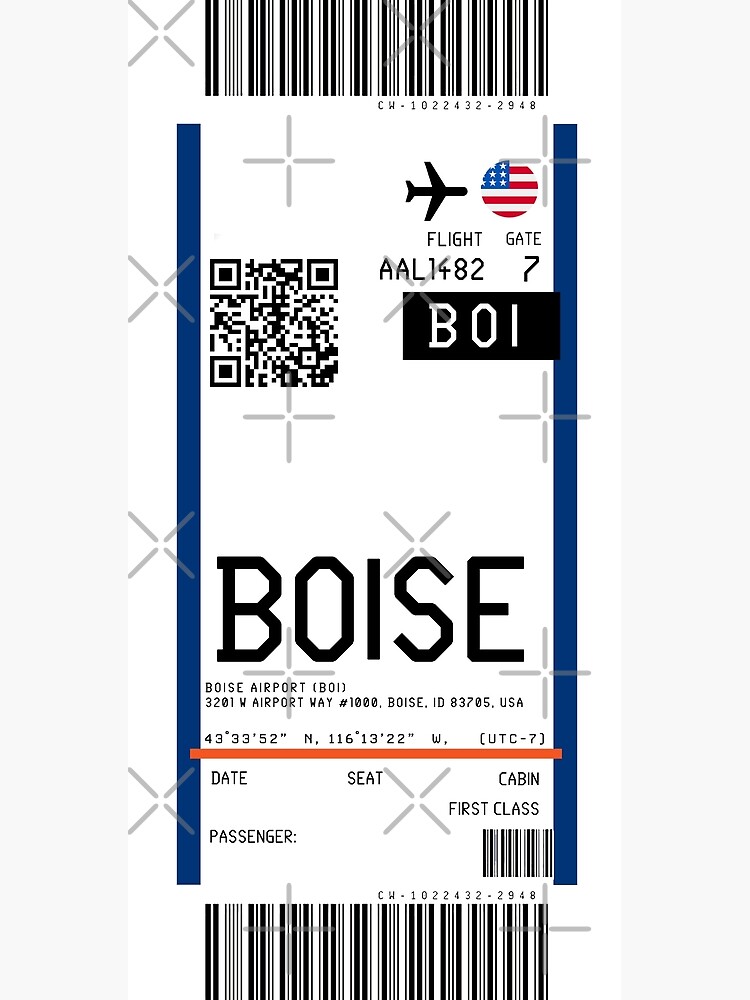 "Boise Airport (BOI) Boarding Pass rickrolled" Poster for Sale by ...