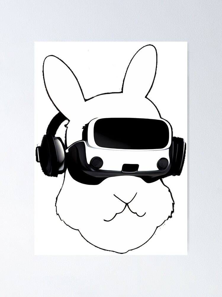 "Cool VR Rabbit" Poster for Sale by Digital-Davinci | Redbubble