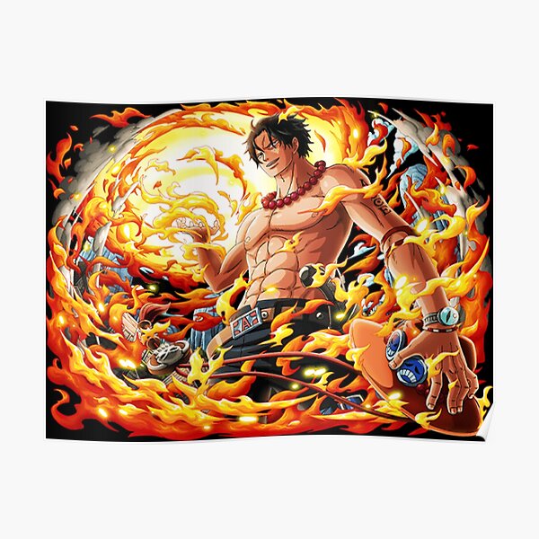 "ACE - One Piece" Poster for Sale by khaled9999 | Redbubble