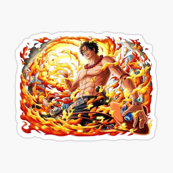 "ACE - One Piece" Sticker for Sale by khaled9999 | Redbubble