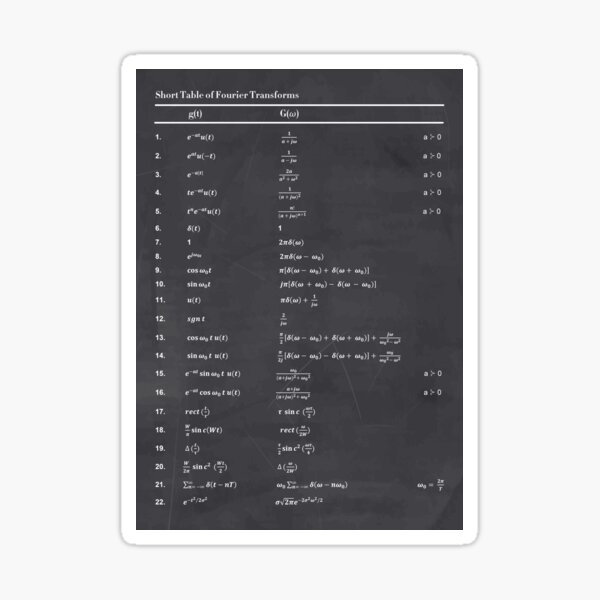 "Fourier Transform" Sticker for Sale by ScienceCorner | Redbubble