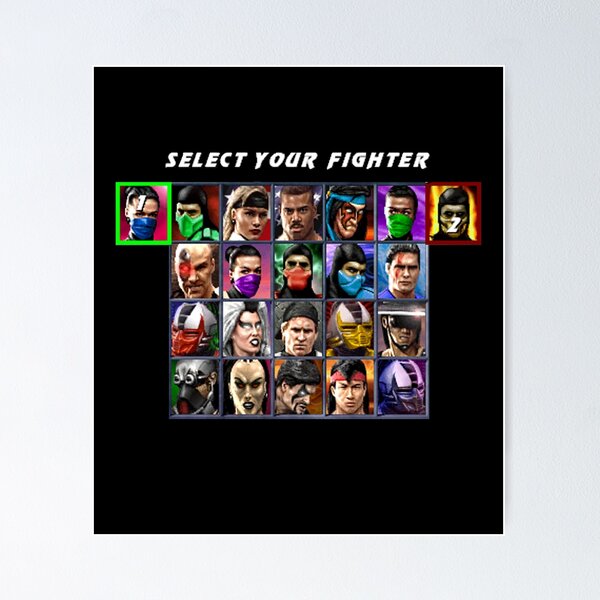 "Ultimate Mortal Kombat 3 Character Select" Poster for Sale by ...