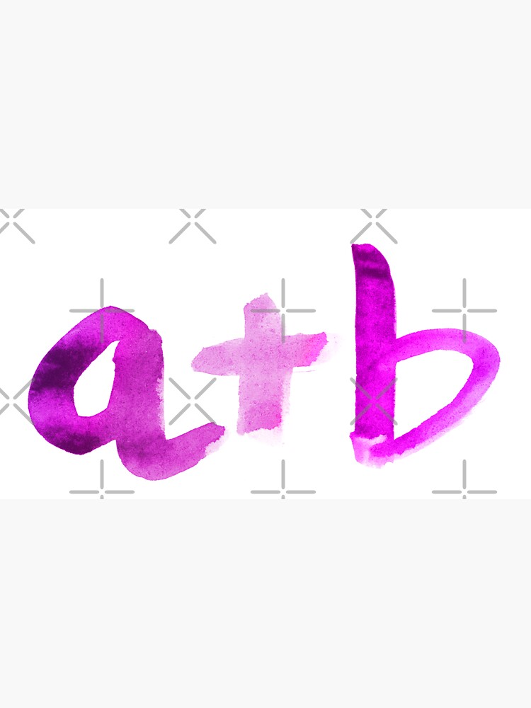 "algebra lettering | algebra watercolor lettering" Sticker for Sale by ...