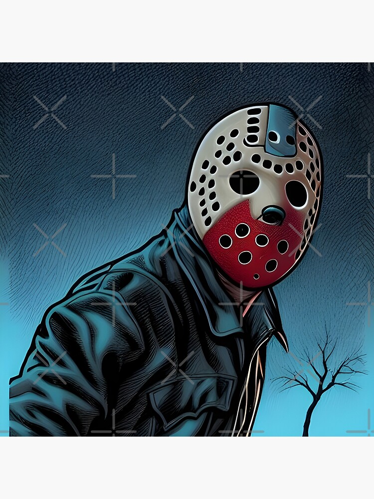 "Jason Voorhees Creeping Blue" Art Board Print for Sale by Horrorscape ...