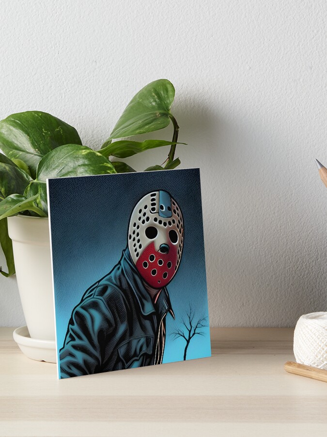 "Jason Voorhees Creeping Blue" Art Board Print for Sale by Horrorscape ...