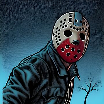 "Jason Voorhees Creeping Blue" Art Board Print for Sale by Horrorscape ...