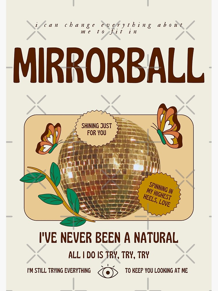 "mirrorball retro poster design " Poster for Sale by cottagecorococo ...