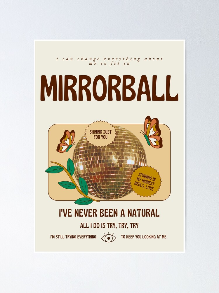 "mirrorball retro poster design " Poster for Sale by cottagecorococo ...
