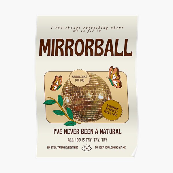 "mirrorball retro poster design " Poster for Sale by cottagecorococo ...