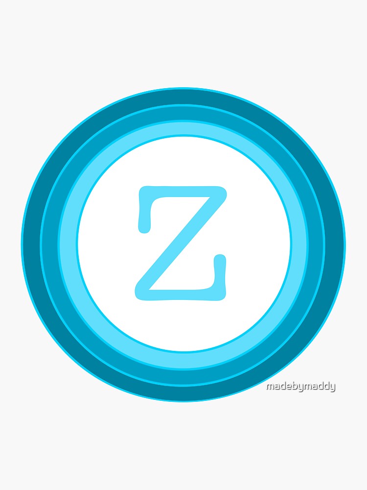 "Blue letter Z" Sticker for Sale by madebymaddy | Redbubble