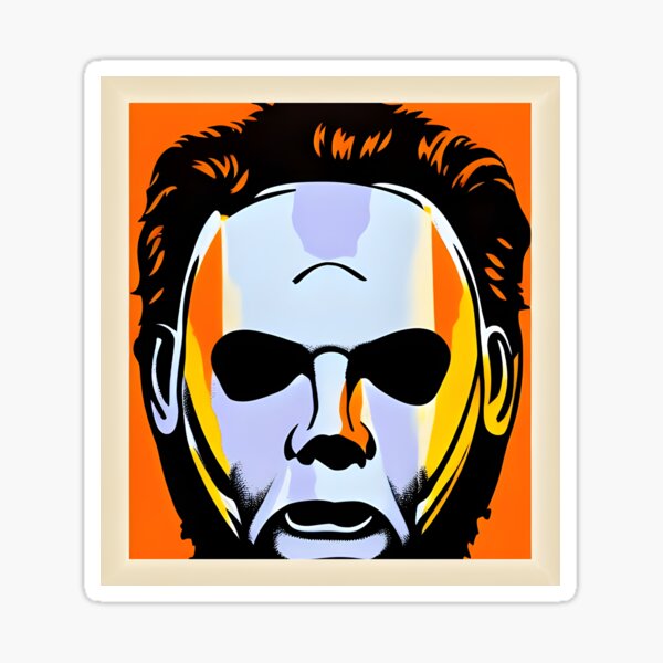 "Halloween Serial Killer Spooky Mask Murderer Pop Art" Sticker for Sale ...