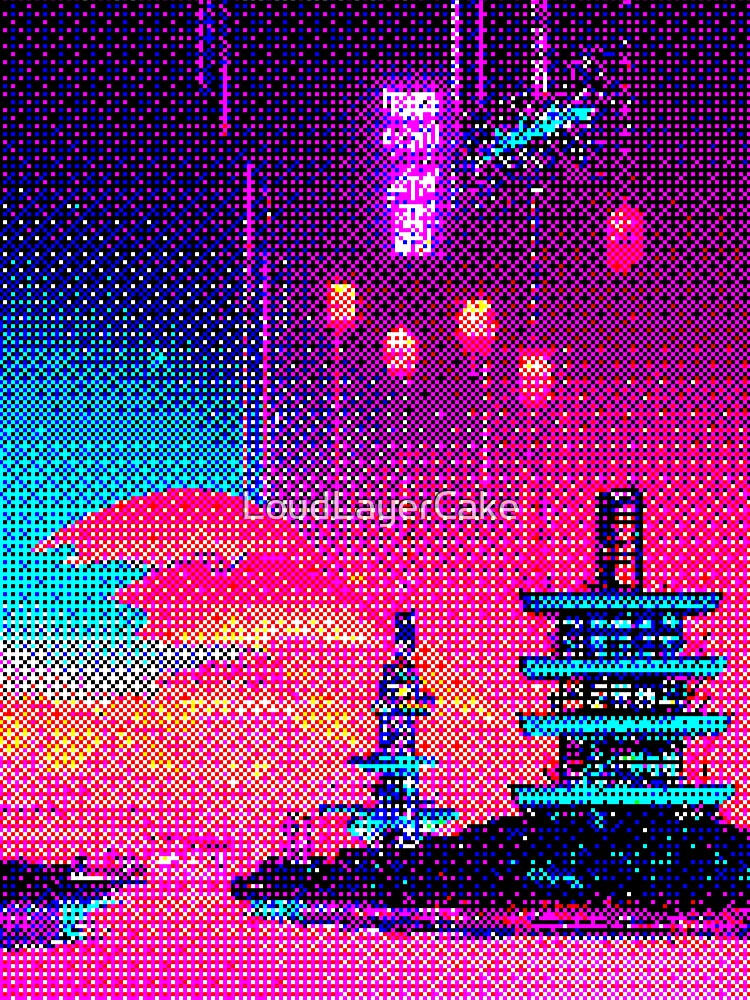 "Pixel Art 8-Bit Cyberpunk Temple" T-shirt for Sale by LoudLayerCake ...