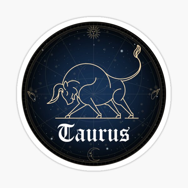 "Taurus zodiac sign" Sticker for Sale by dodographic | Redbubble