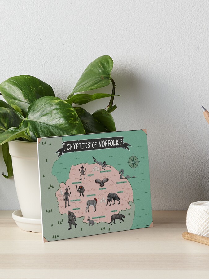 "Cryptids of Norfolk (green)" Art Board Print for Sale by ...