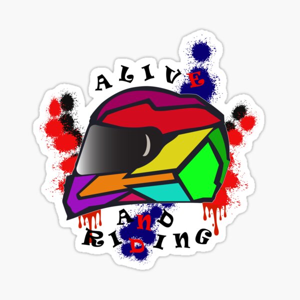 "Rider's Helmet" Sticker for Sale by shresthahub | Redbubble