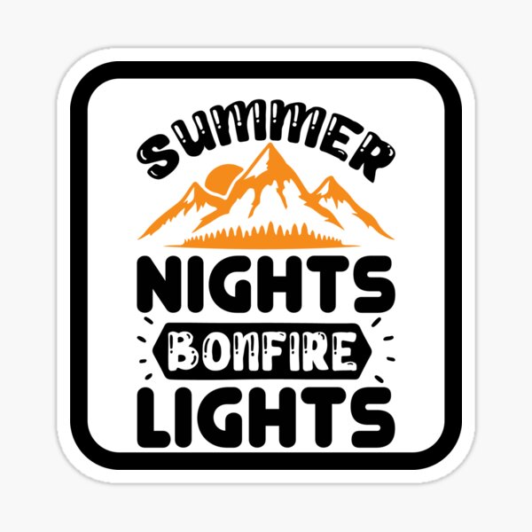 "Summer Night Bonfire Lights" Sticker for Sale by ConfusedMess | Redbubble