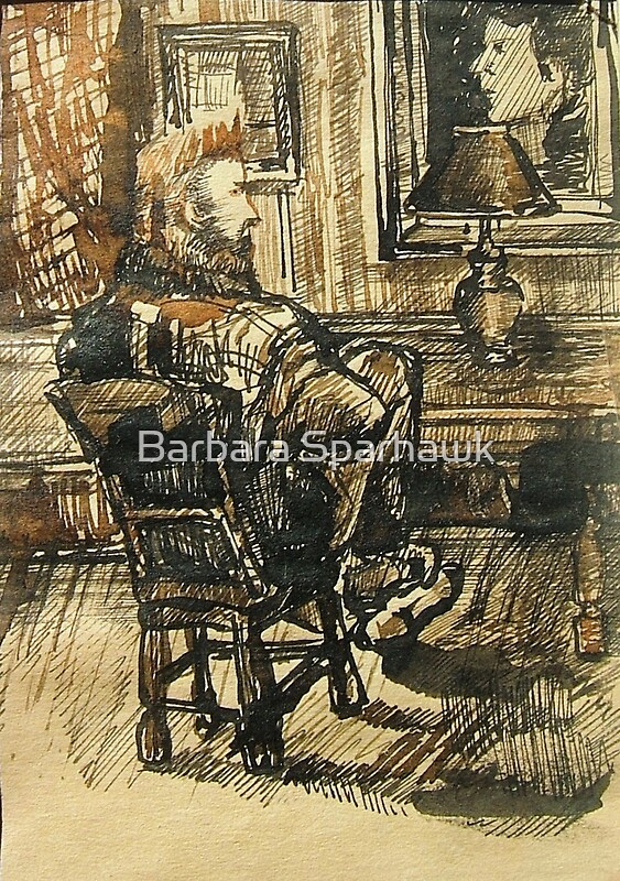 "Van Gogh visits Brooklyn-Pen and Ink, wash" by Barbara Sparhawk ...