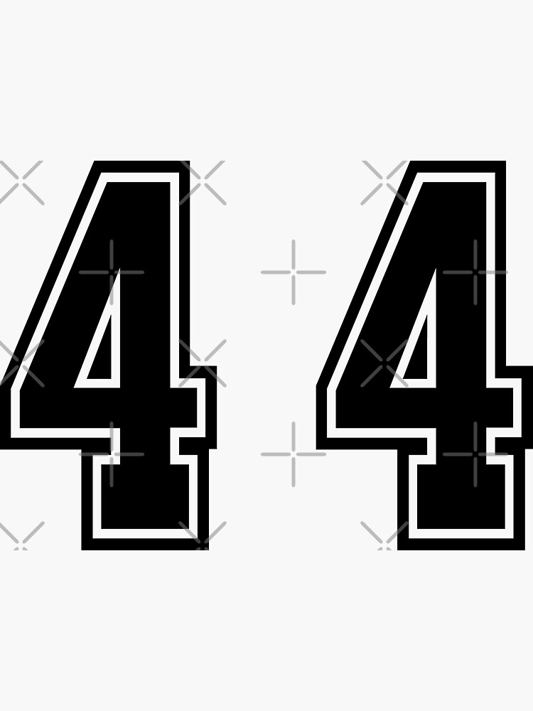 "number 44" Sticker for Sale by gmstockstudio | Redbubble