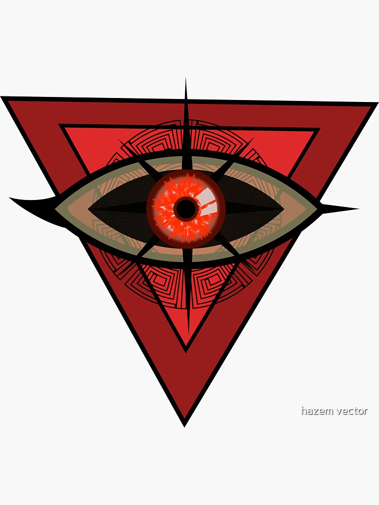 " Red upside down pyramid with Eye devil in Egypt " Sticker for Sale by ...