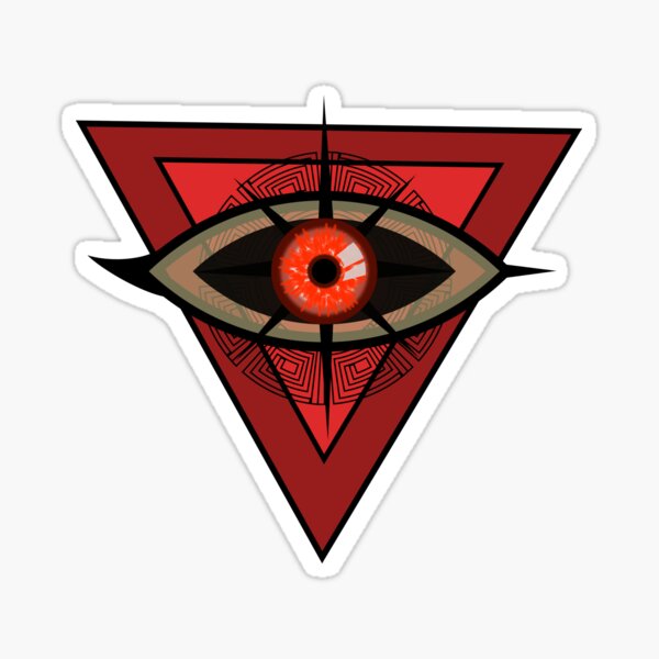 " Red upside down pyramid with Eye devil in Egypt " Sticker for Sale by ...