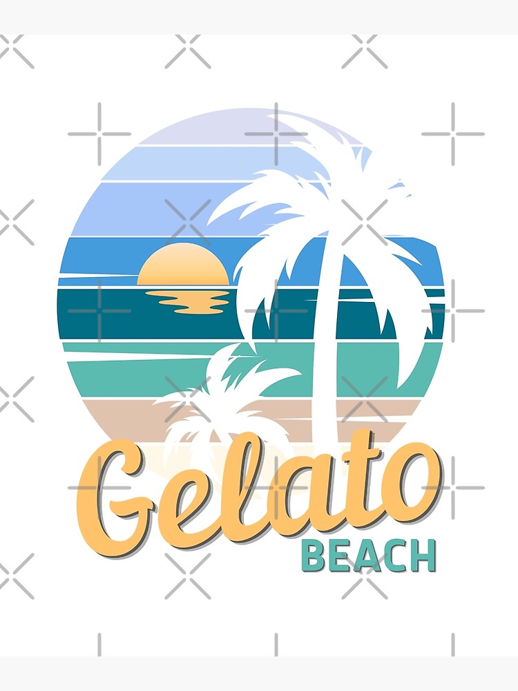 "Gelato Beach - Retro Sunset, Video Gamer" Poster for Sale by RVAnnie ...