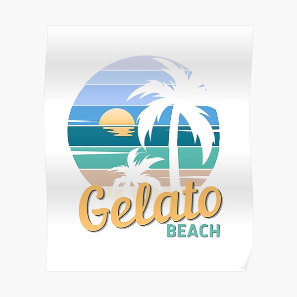 "Gelato Beach - Retro Sunset, Video Gamer" Poster for Sale by RVAnnie ...