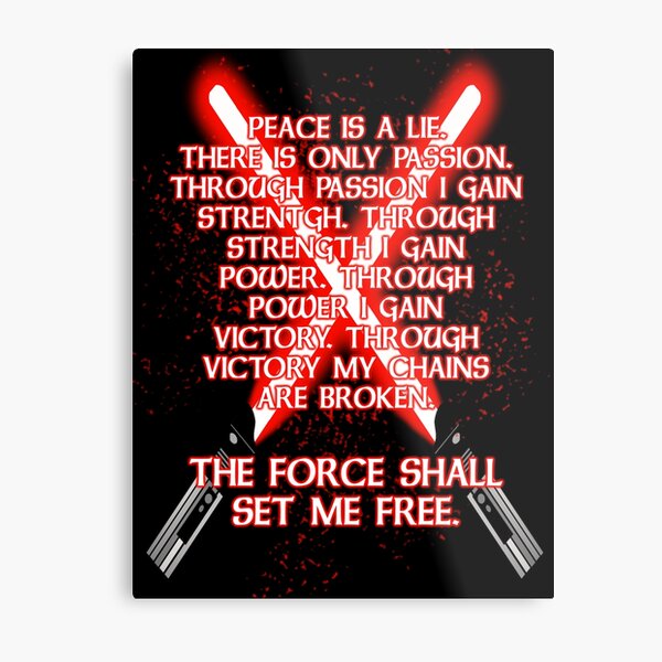 Sith Code Metal Prints | Redbubble