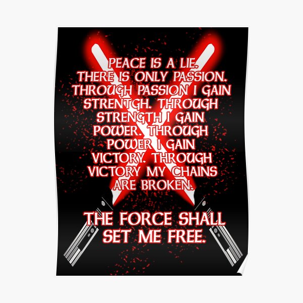 "Sith Code" Poster by TheVelocirapper | Redbubble