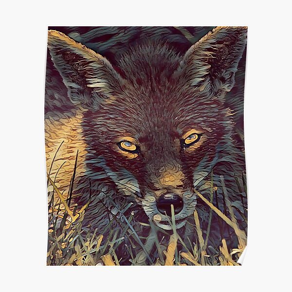 "Fox Close Up Menacing Eyes Edition" Poster for Sale by McThingummy ...