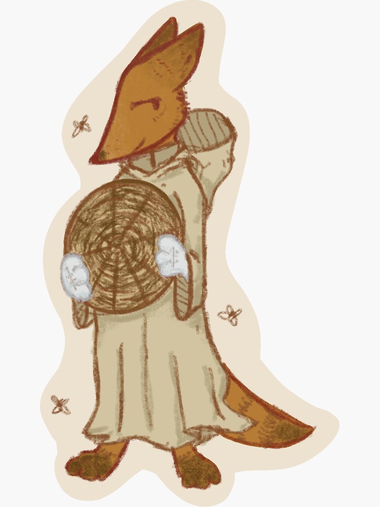 "Medieval Beekeeper Fox" Sticker for Sale by boglderdash | Redbubble