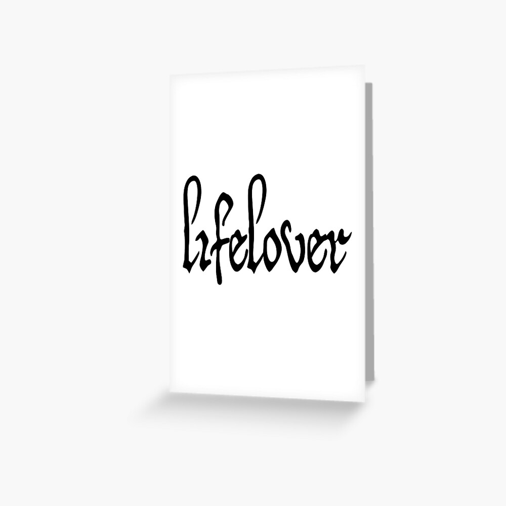 "Lifelover Black Solid Logo" Greeting Card for Sale by DigitalSaint ...