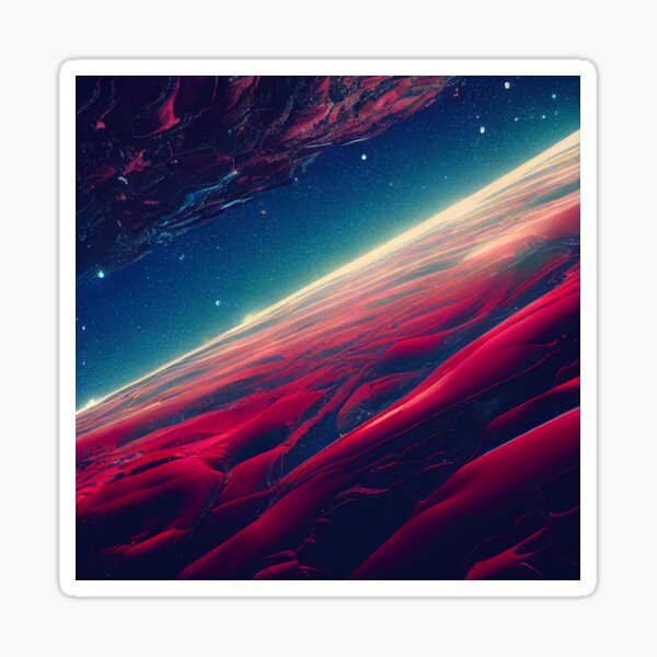 "Space Universe Galactic Fantasy Utopia Heaven Hell Shapes" Sticker for ...