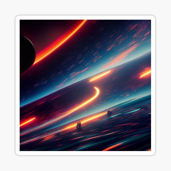 "Space Universe Galactic Fantasy Utopia Heaven Hell Shapes" Sticker for ...