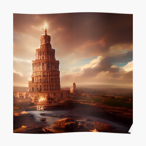 "Tower of Babel" Poster for Sale by ai-holics | Redbubble