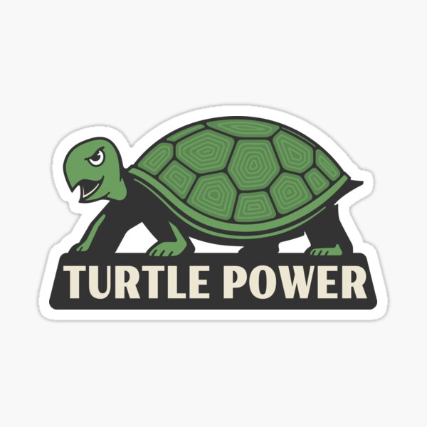 "Turtle Power " Sticker for Sale by trampimages | Redbubble