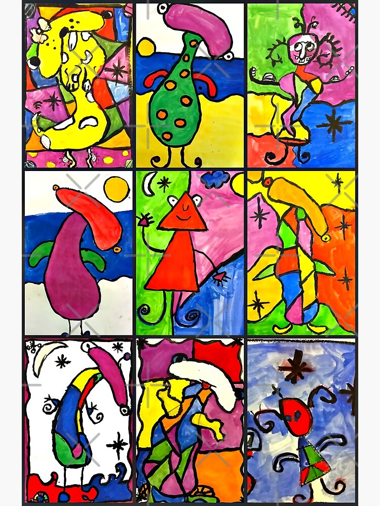 "all joan miro collection" Sticker for Sale by leosimonis32 | Redbubble