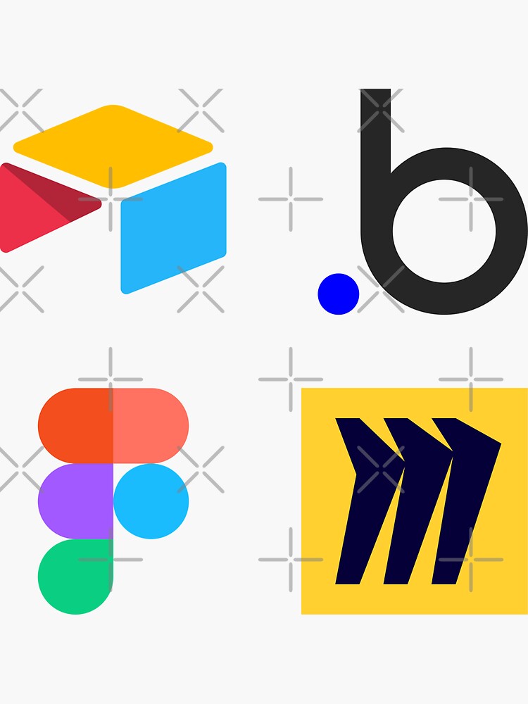 Airtable, Bubble, Figma, Miro - 4x Design Tool Sticker Pack" Sticker ...