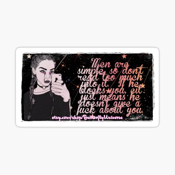 "Men Are Simple" Sticker for Sale by amberjo523 | Redbubble